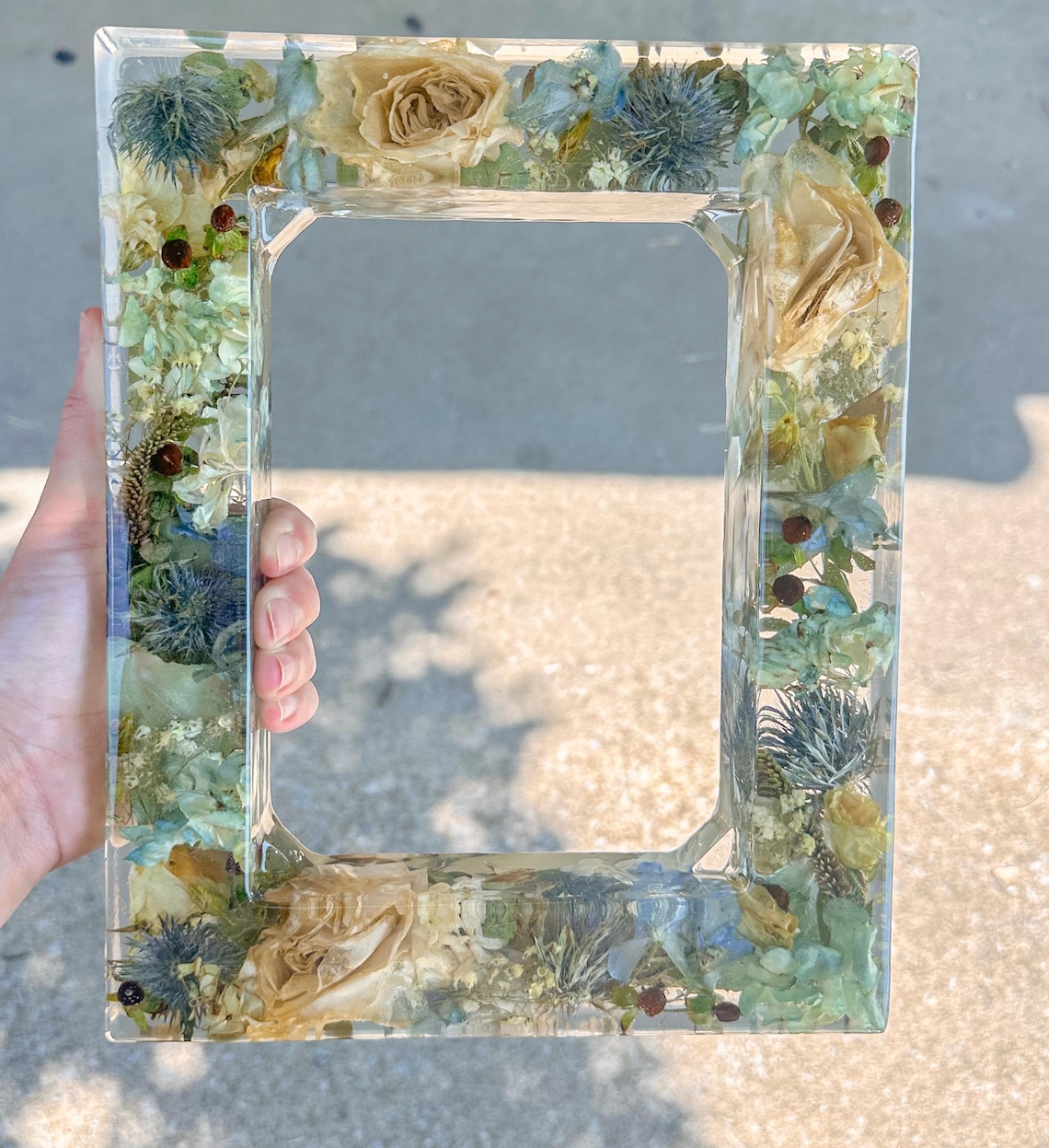 Resin Preserved Photo Frame | Dried Floral Preservation | Bridal ...
