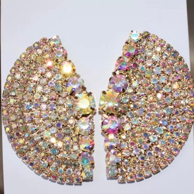 Rhinestone Earrings - Etsy