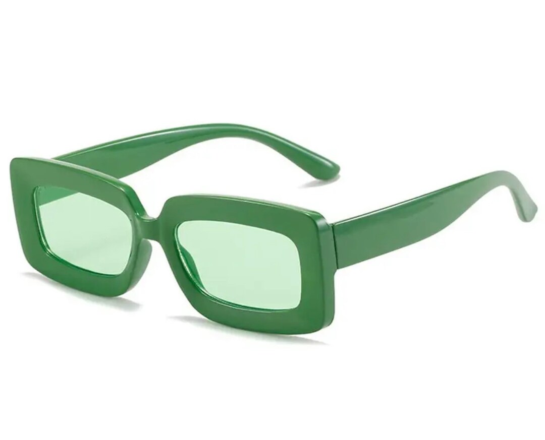 Medium Sized Green Rectangle Glasses, Women’s Fashion Frames - Etsy