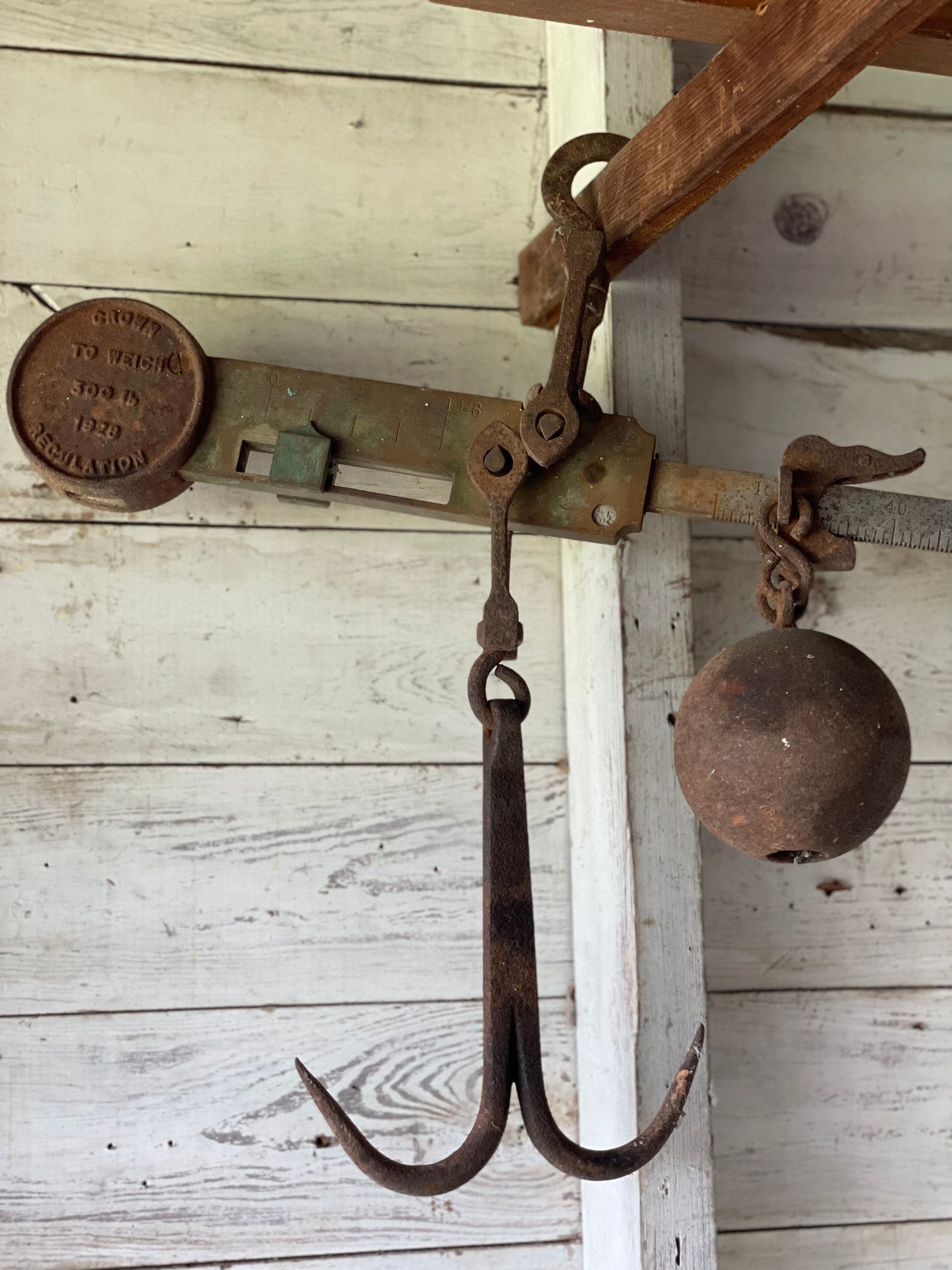 Antique Butchers Steelyard Meat Scale - Etsy