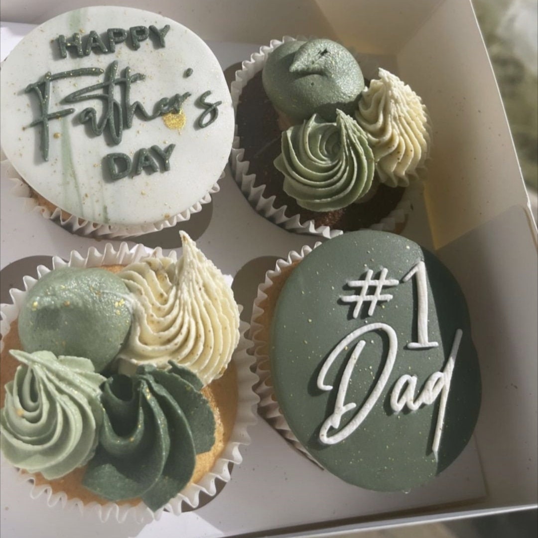 No 1 Dad Happy Fathers Day Cookie Embosser Happy Fathers Day Stamp ...