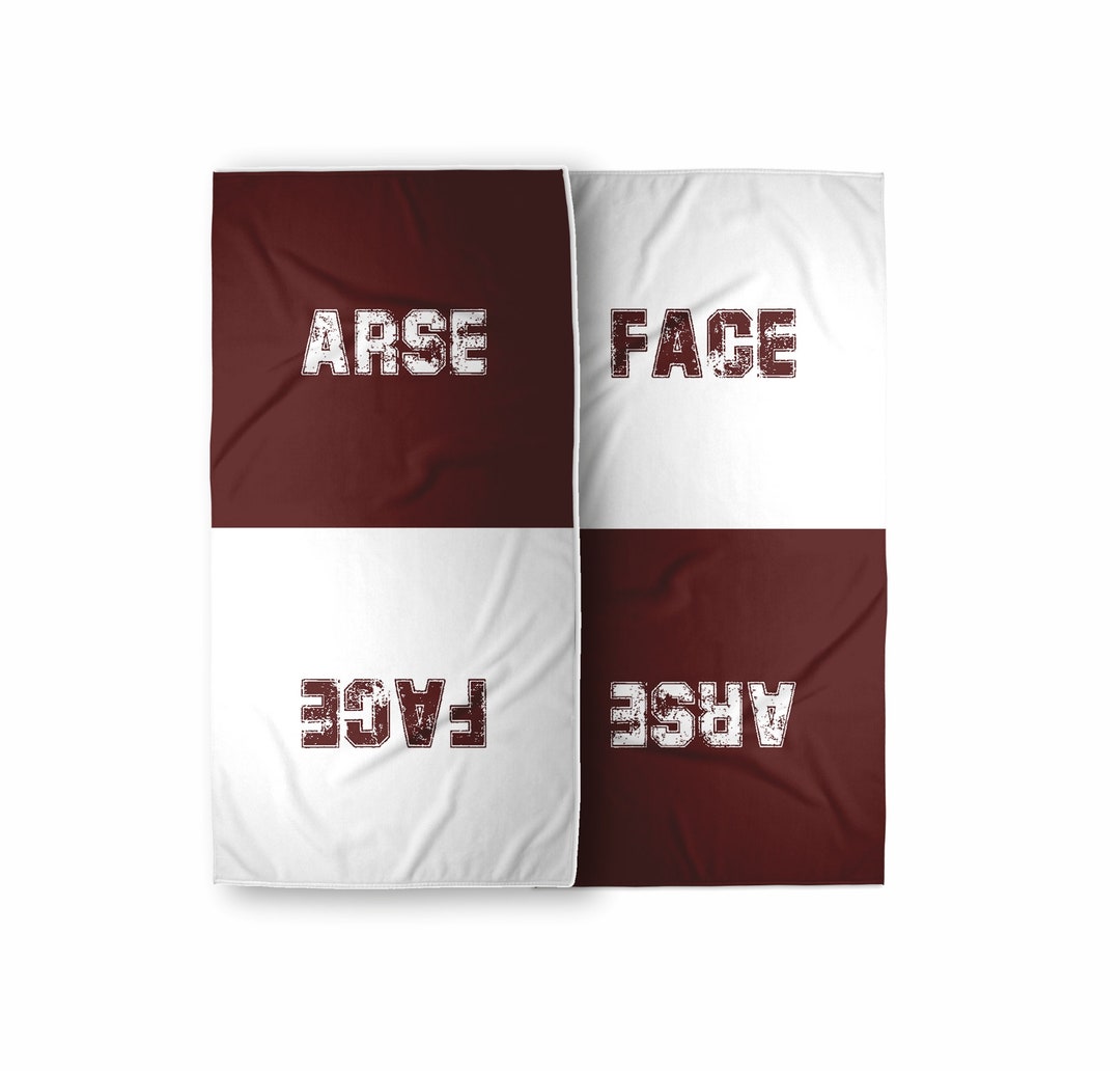 Arse Face Funny Rude Crude Towel Gift for Him or Her - Etsy