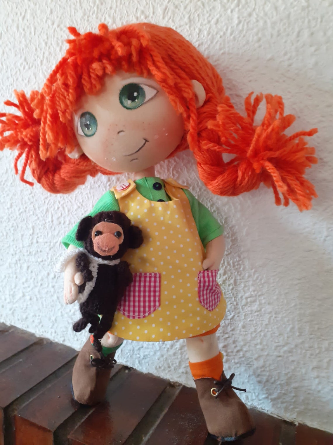 Pipi Longstocking Handmade Doll - Etsy