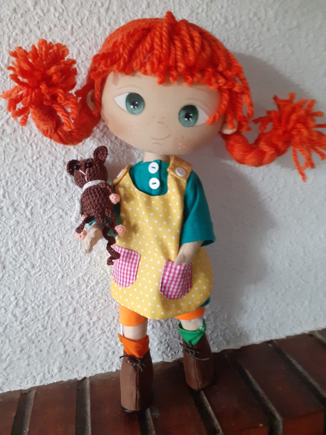 Pipi Longstocking Handmade Doll - Etsy