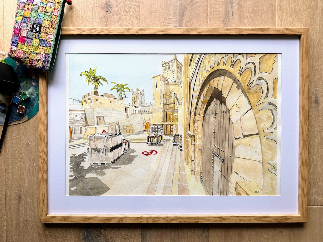 De_mirage Watercolor Print – Counter-strike 2 Gaming Art - Etsy