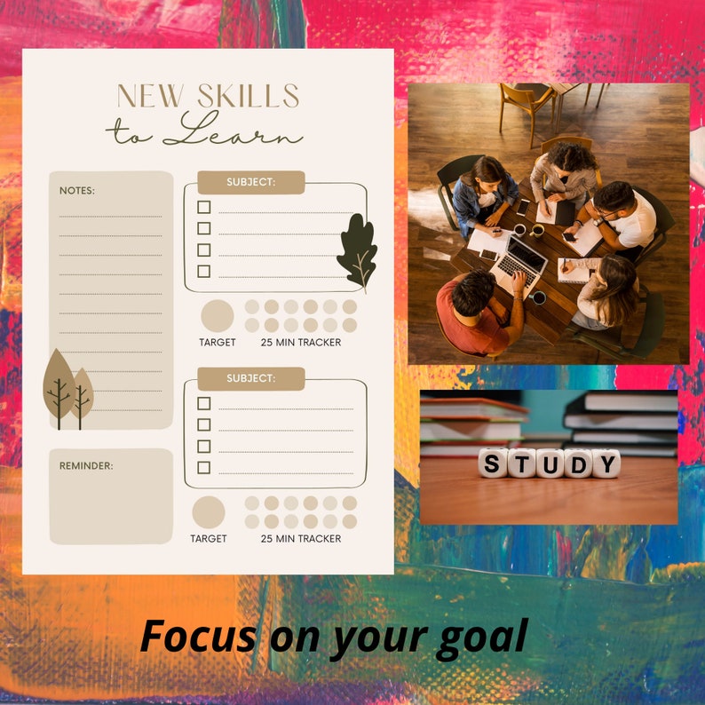 Student Printable Digital Study Template, Study Planner, Assignment ...