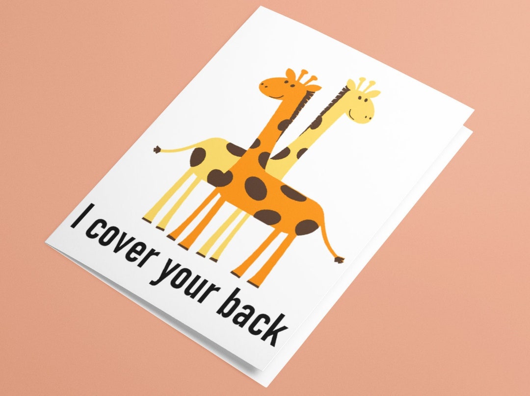 I Cover Your Back, Printable Card, Funny Greeting Card, Love One ...