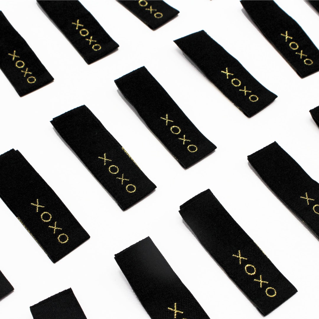 Black XOXO | Labels for Makers, Sew in Labels, Labels for Handmade ...