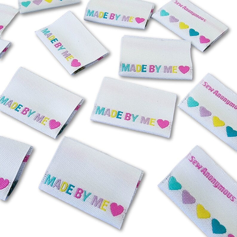 White Made by Me | Labels for Makers, Sew in Labels, Labels for ...