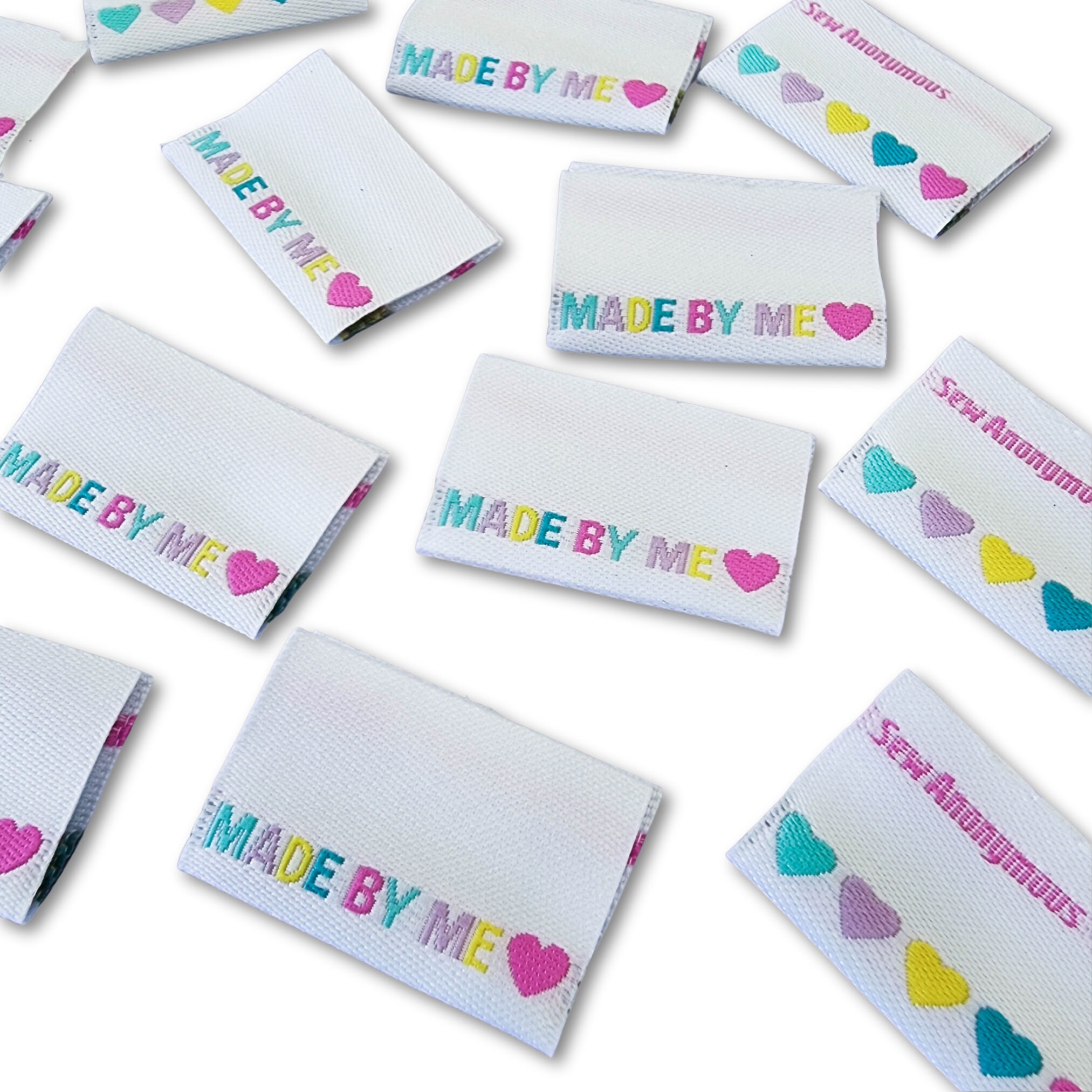 White Made by Me | Labels for Makers, Sew in Labels, Labels for ...