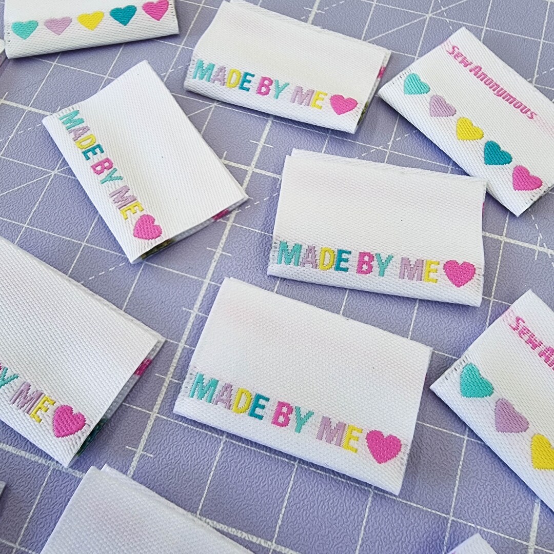 White Made by Me Labels for Makers Sew in Labels Labels - Etsy
