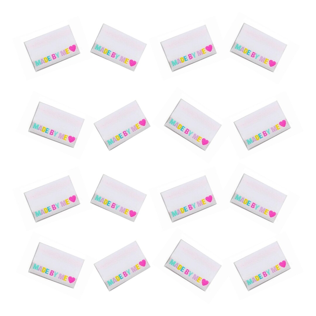 White Made by Me | Labels for Makers, Sew in Labels, Labels for ...