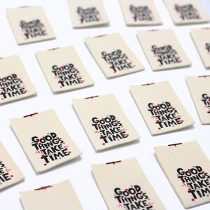 Good Things Take Time | Labels for Makers, Sew in Labels, Labels for ...
