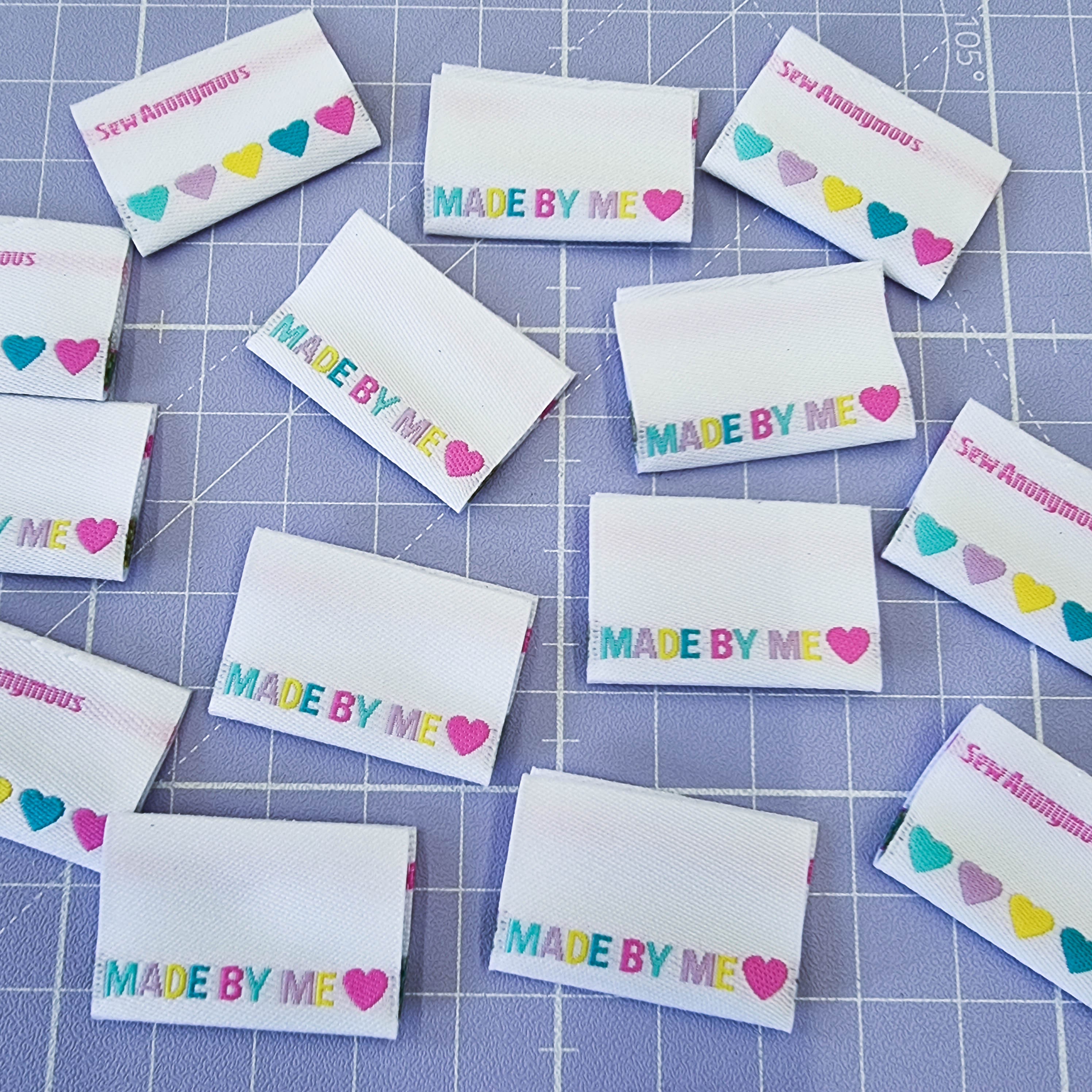 White Made by Me Labels for Makers Sew in Labels Labels - Etsy UK