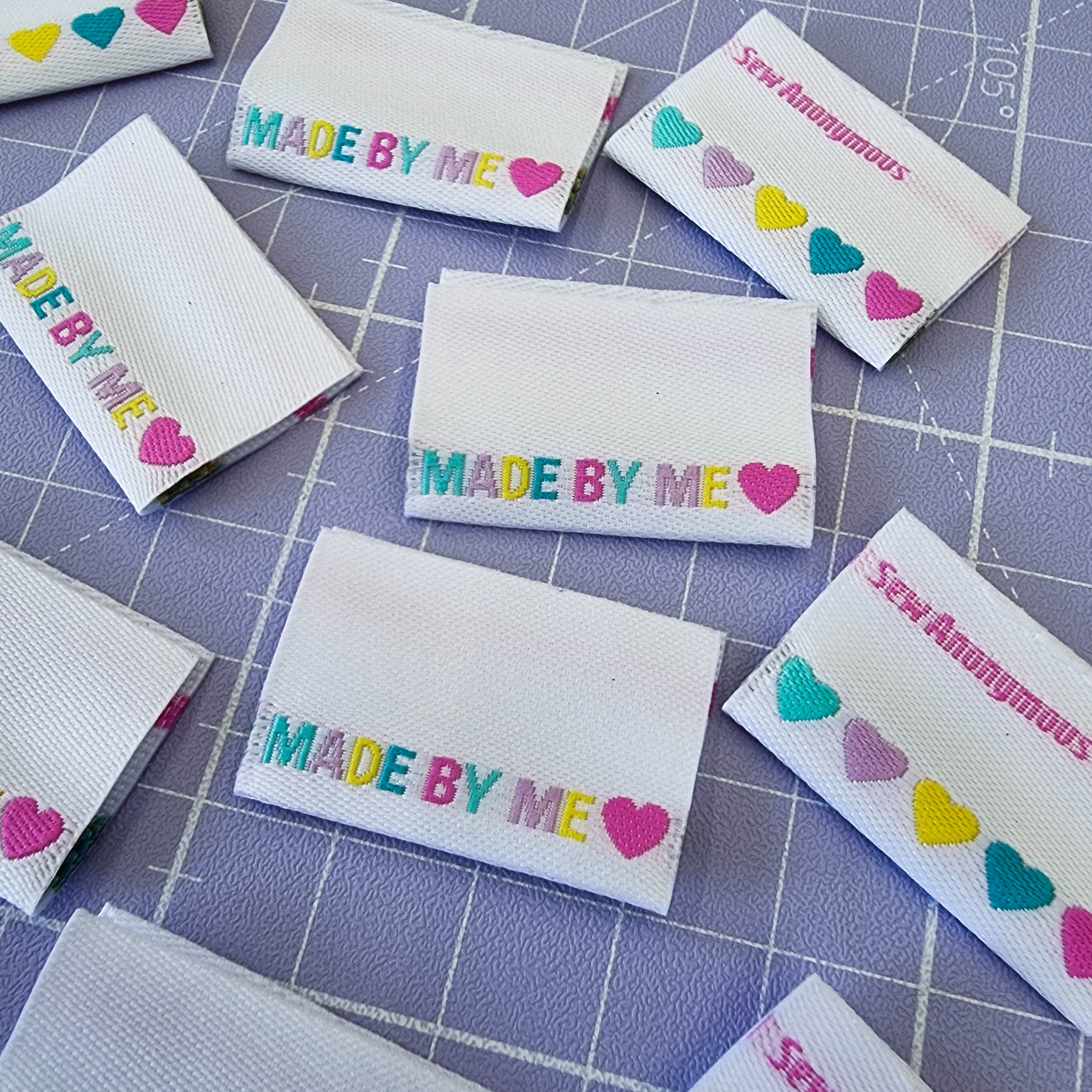 White Made by Me Labels for Makers Sew in Labels Labels - Etsy UK