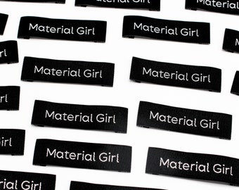 Black Made by Me Labels for Makers, Sew in Labels, Labels for Handmade ...