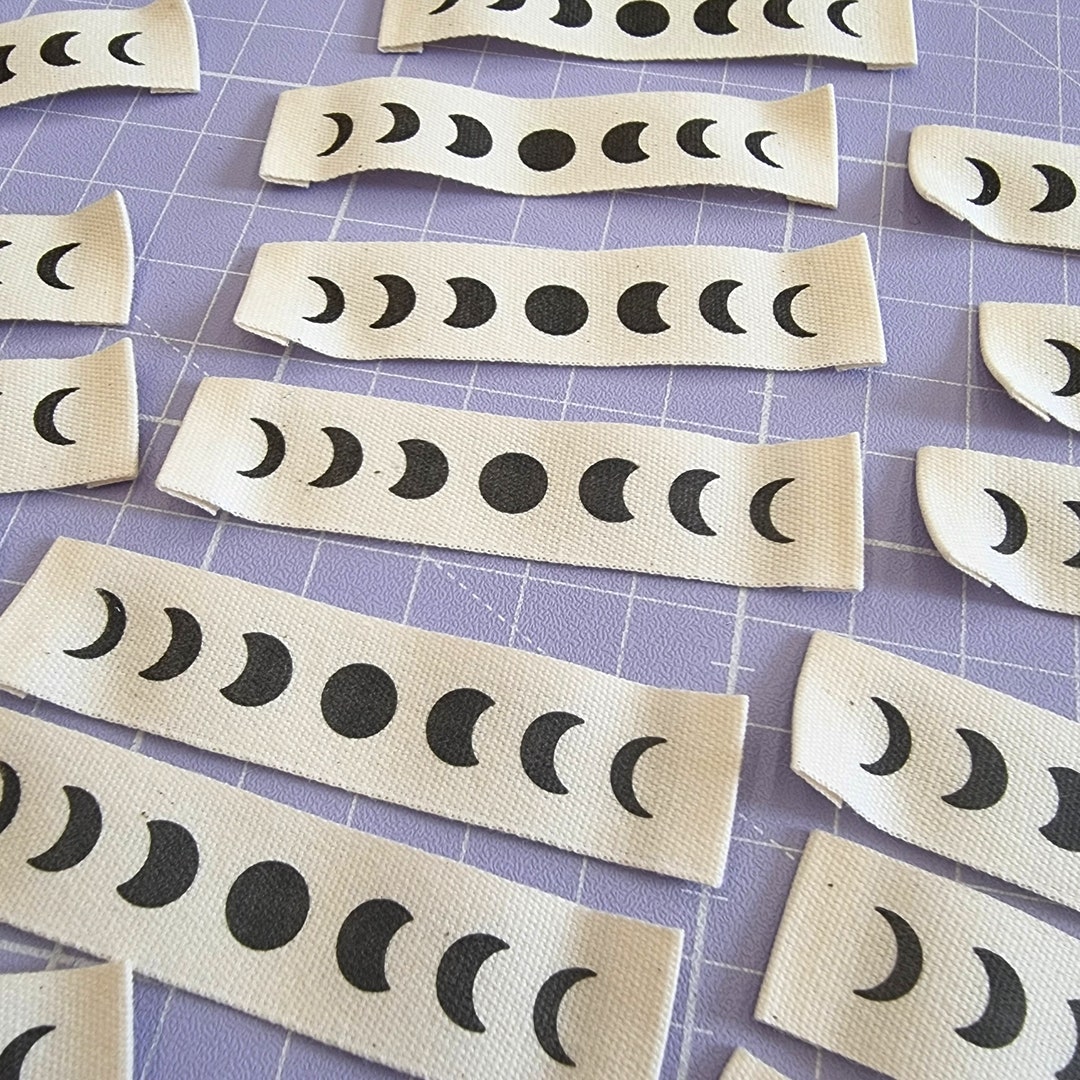 Lunar Phases Labels for Makers Sew in Labels Labels for - Etsy
