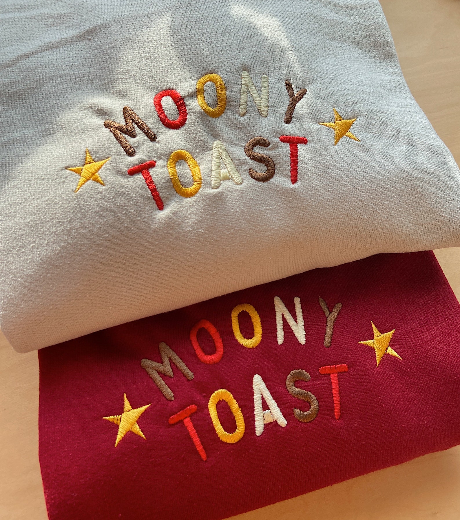 Moony Toast Embroidered Sweatshirt | Etsy UK