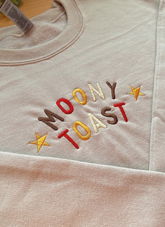 Moony Toast Embroidered Sweatshirt | Etsy UK