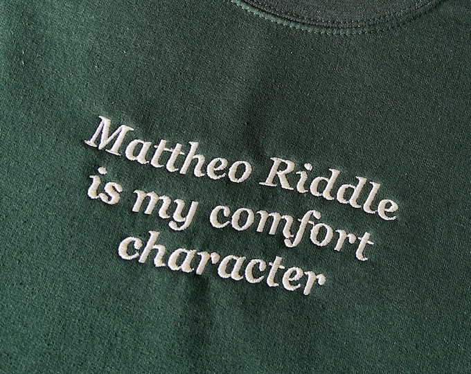 Mattheo Riddle Embroidered Sweatshirt - Etsy