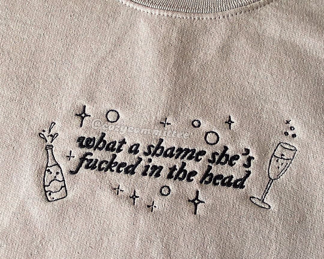 Champagne Problems Embroidered Sweatshirt - Etsy