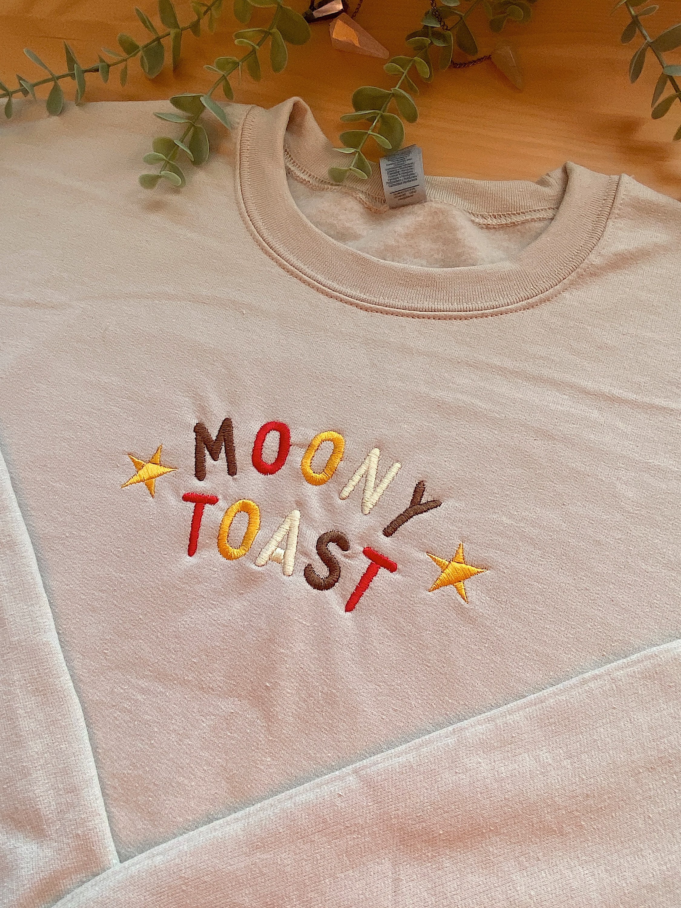 Moony Toast Embroidered Sweatshirt | Etsy UK