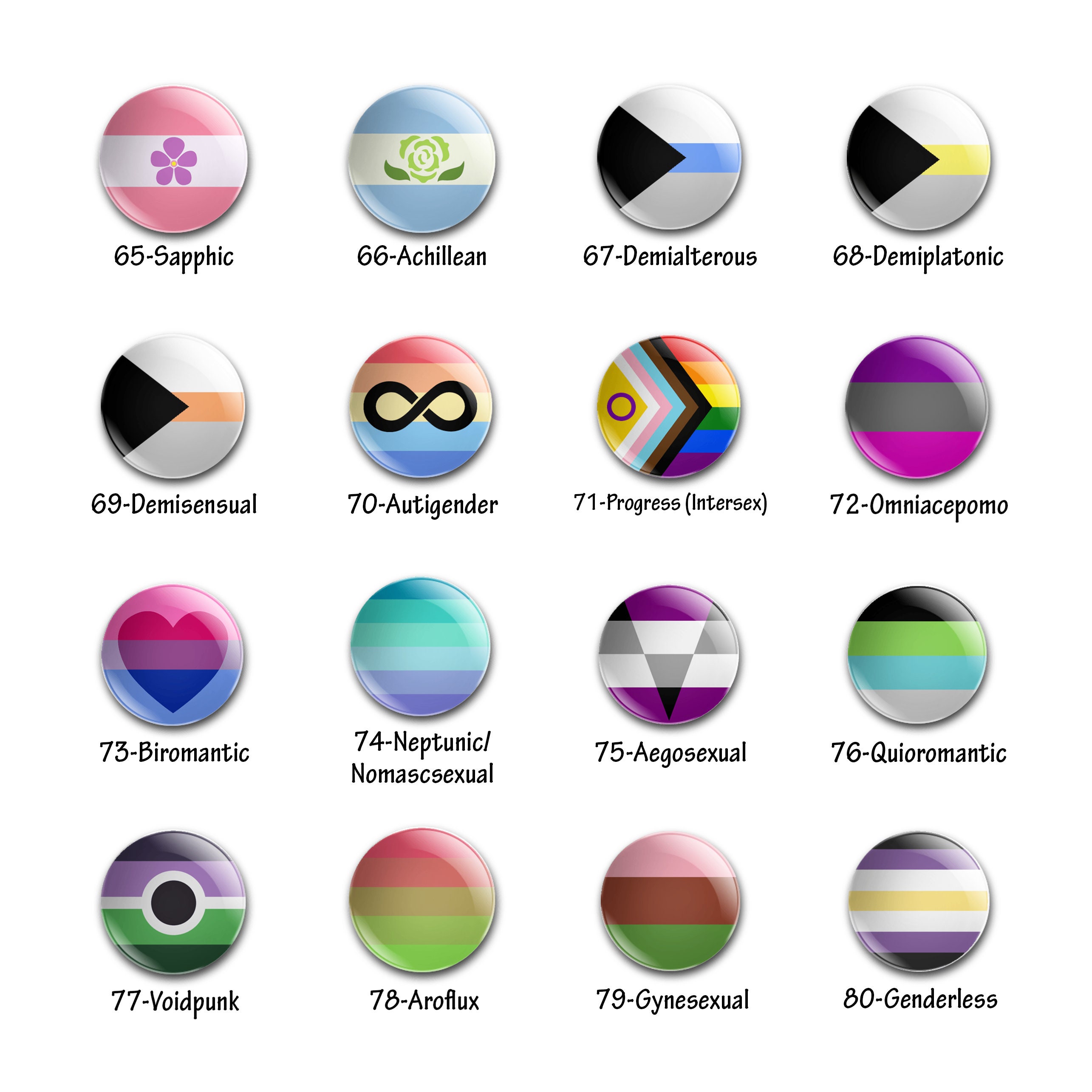 Lgbt Lgbtqia 25mm 1 Inch Pride Flag Badges 81 To Choose Etsy Uk