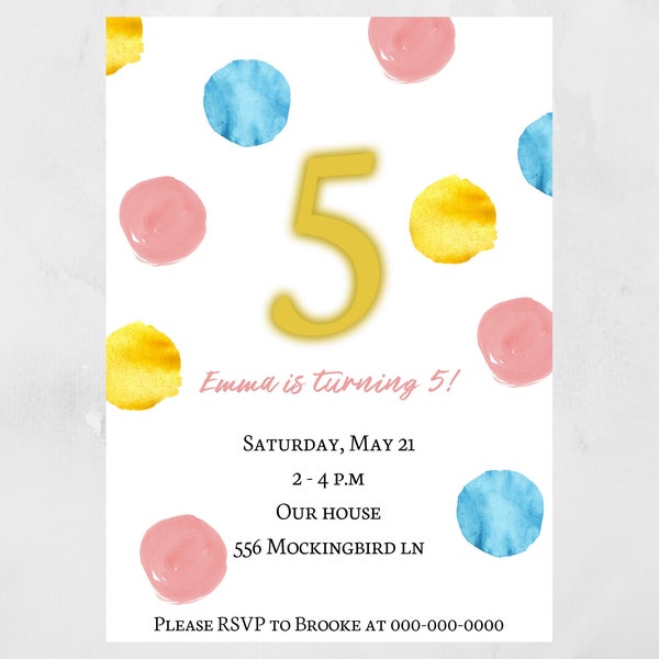 Polka Dot Invites - Etsy