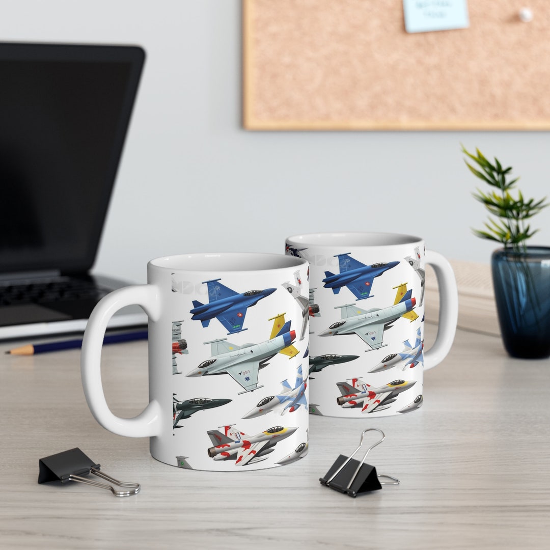 The Trippy Fighter Jet Mug - Etsy