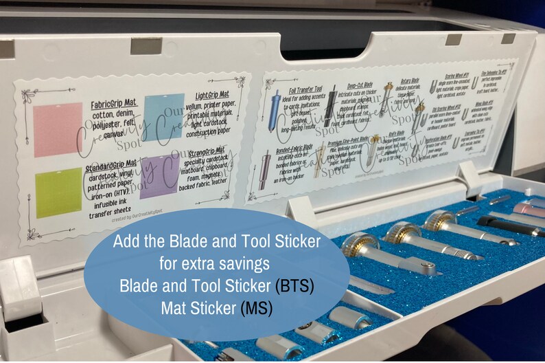 Sticker Cheat Sheet for Cricut Mats, Beginners Guide Lid Organizer ...