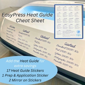 Sticker Cheat Sheet for Cricut Tools and Blades, Beginners Guide Lid ...