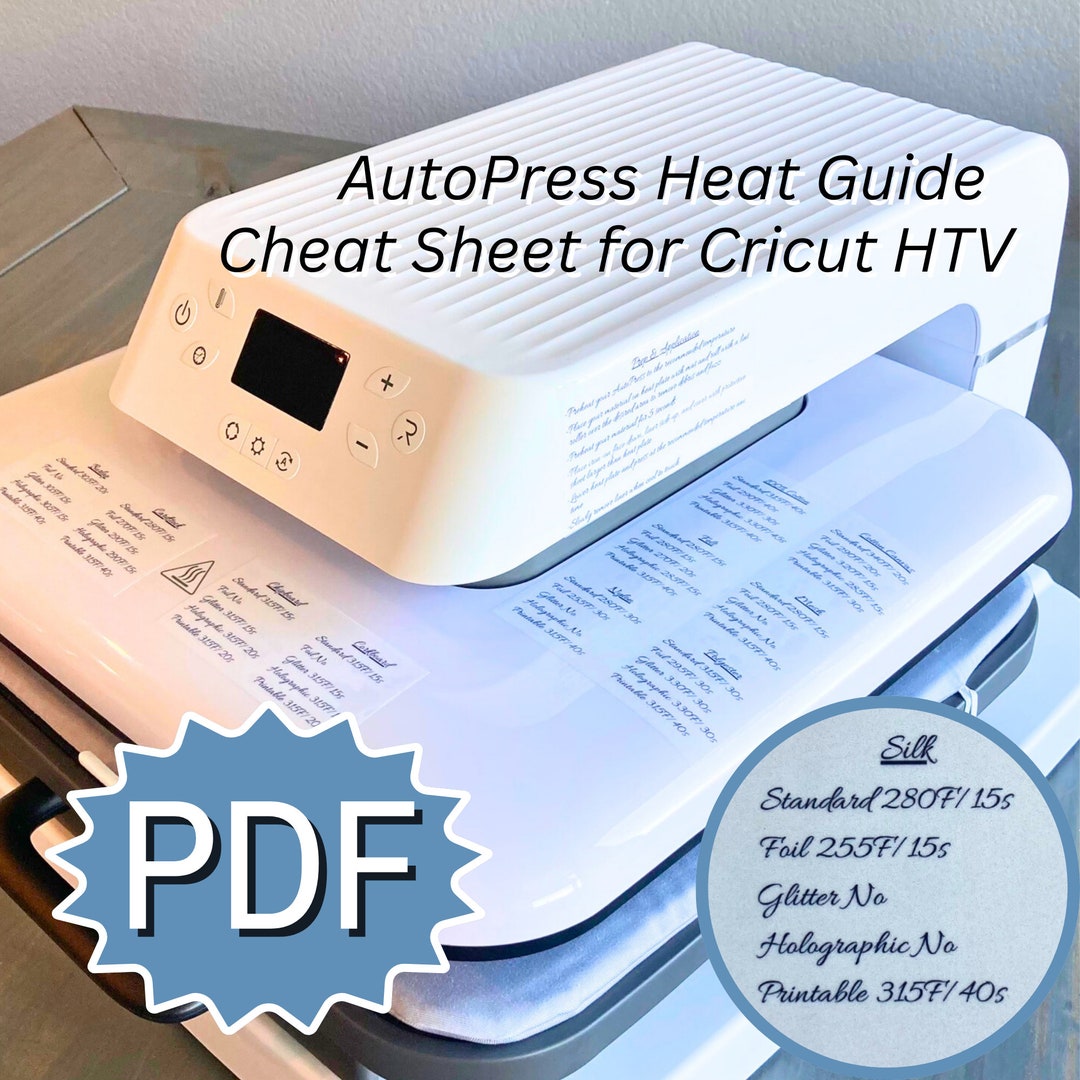PDF Auto Press Heat Guide Cheat Sheet - Celsius, Beginners Guide for ...