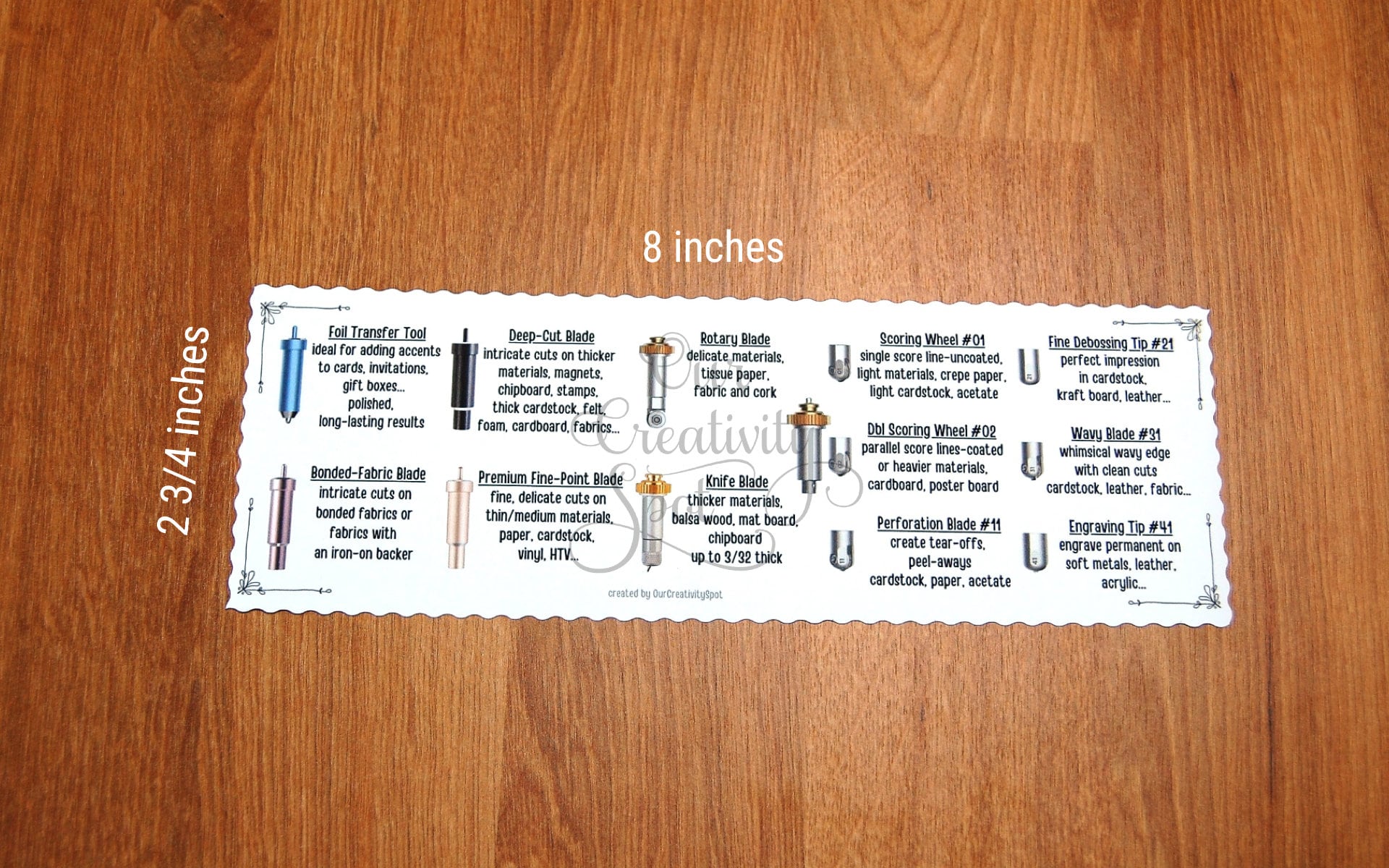 Sticker Cheat Sheet for Cricut Tools and Blades Beginners - Etsy Canada