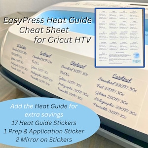 Sticker Cheat Sheet for Cricut Tools and Blades, Beginners Guide Lid ...