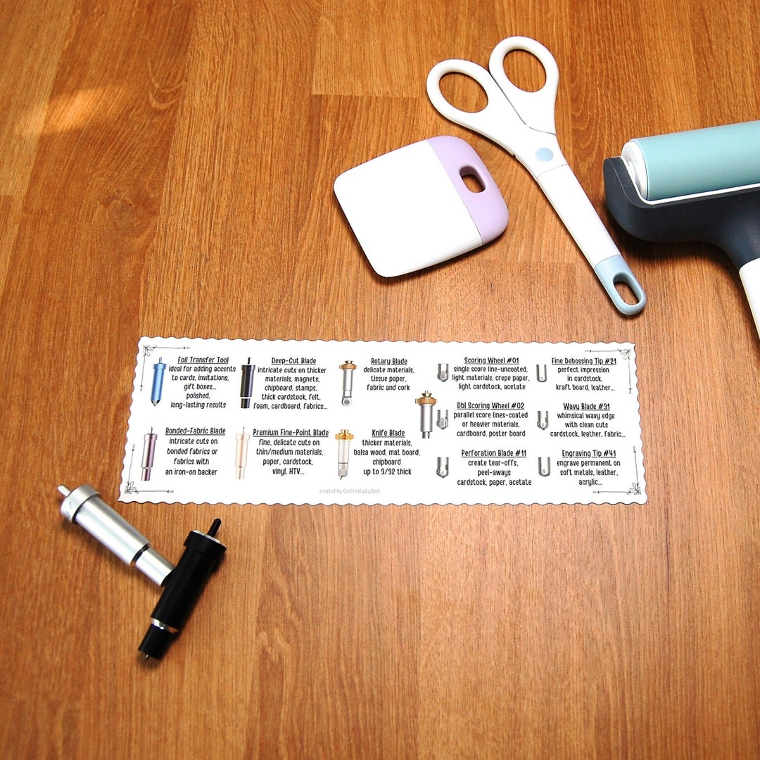 Sticker Cheat Sheet for Cricut Tools and Blades Beginners - Etsy