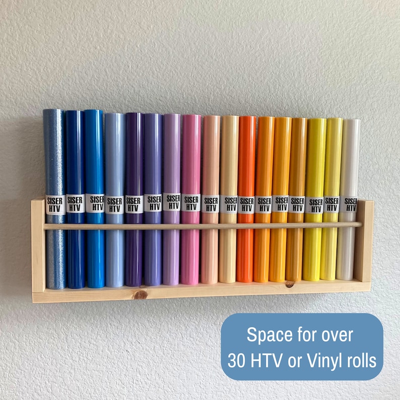 Vinyl Roll Holder Wall Storage Shelf, Cricut Siser Htvront Iron on ...