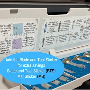 Sticker Cheat Sheet for Cricut Mats, Beginners Guide Lid Organizer ...