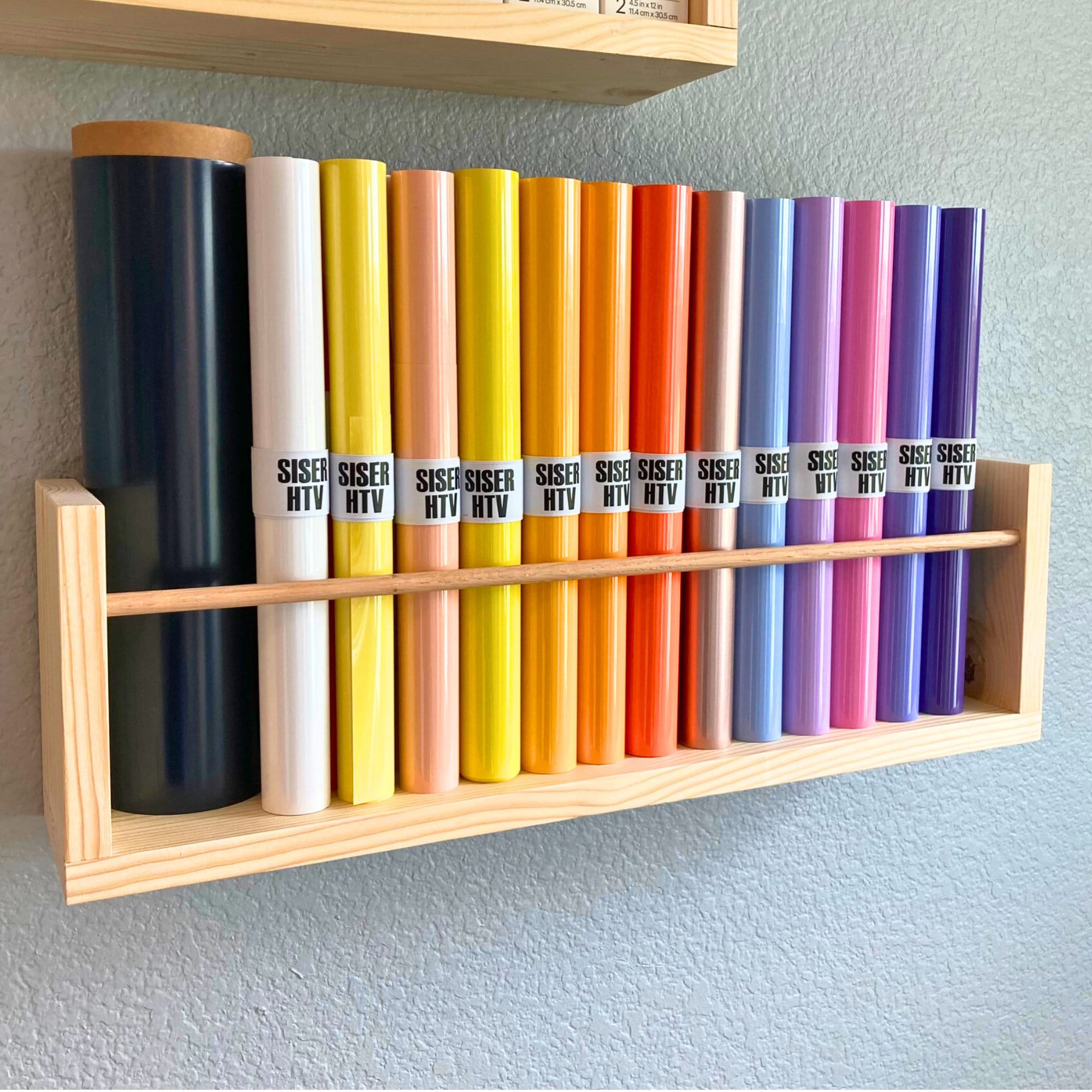 Vinyl Roll Holder Wall Storage Shelf, Cricut Siser Htvront Iron on ...
