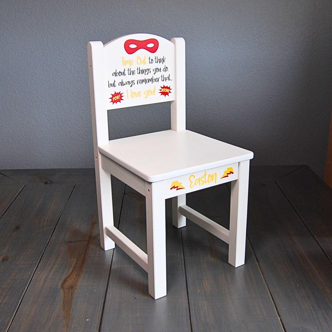 Superhero Time Out Chair, Naughty Think Spot, Calm Down Area for Child ...