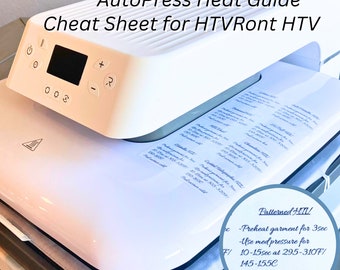 Easy Press Heat Guide Cheat Sheet Sticker, Beginners Guide for Cricut ...