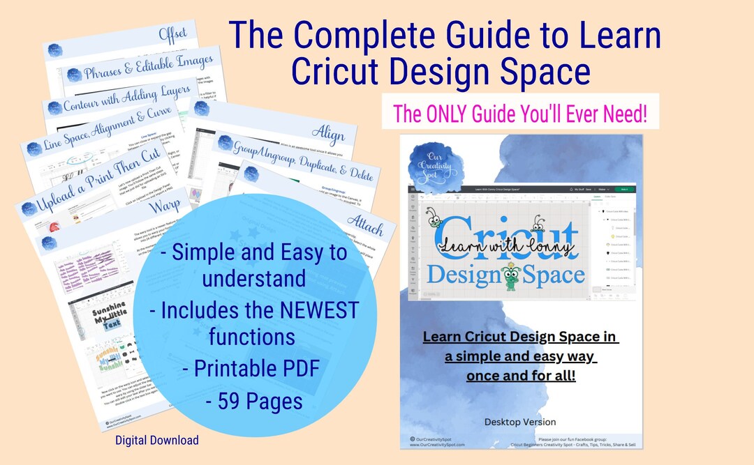 Cricut Design Space Guide for Beginners E Book Instructions - Etsy