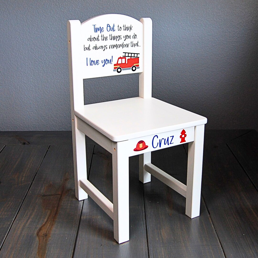 Fire Truck Time Out Chair, First Responder Naughty Think Spot, Calm ...