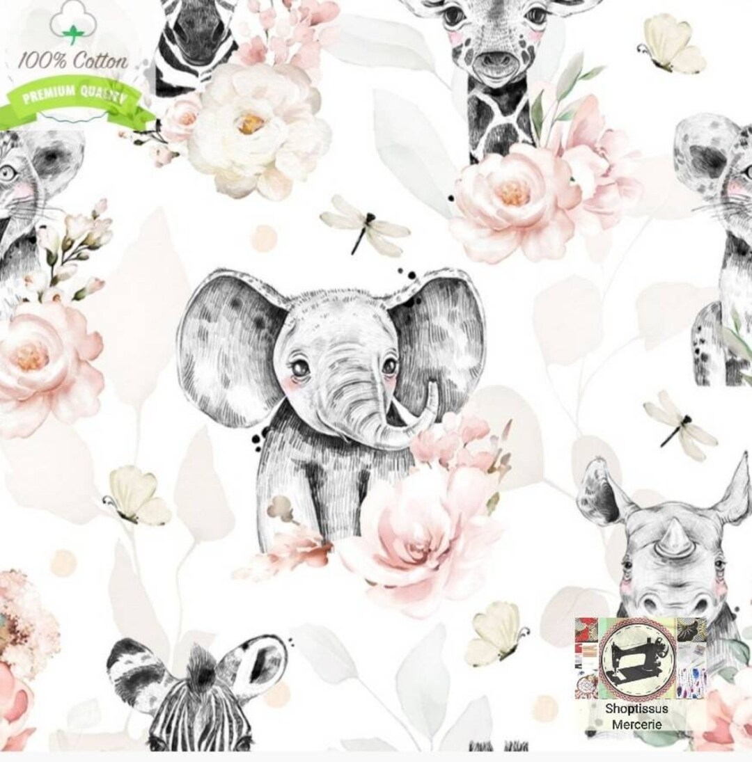 Premium Cotton Fabric Girly Floral Savannah per 50cm Width - Etsy