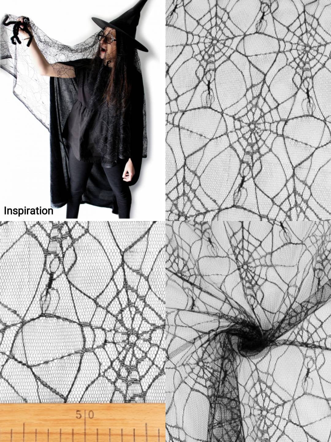 Spider Web Tulle Fillet/scary Fabric Disguise Free Shipping. - Etsy
