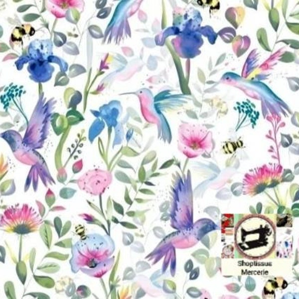 Hummingbird Fabric - Etsy