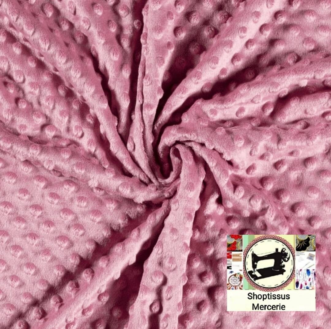 3D Minky Fabric, Powder Pink Color, Very Soft, From 50cm, 2 Widths to ...