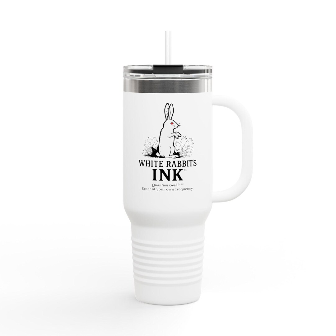 White Rabbit's INK™ Dark Logo Travel Mug | 40oz Insulated Tumbler - Etsy