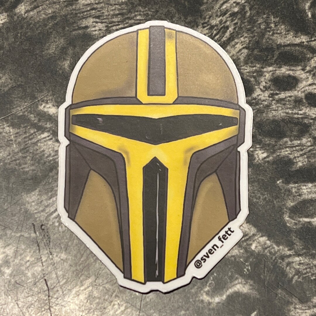 Custom Mandalorian Helmet 2” X 3” Die Cut Vinyl Stickers - Etsy