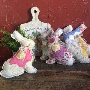 Small Farmhouse Antique Quilt Bunny Pillow Quilt Pillow vintage Quilt ...