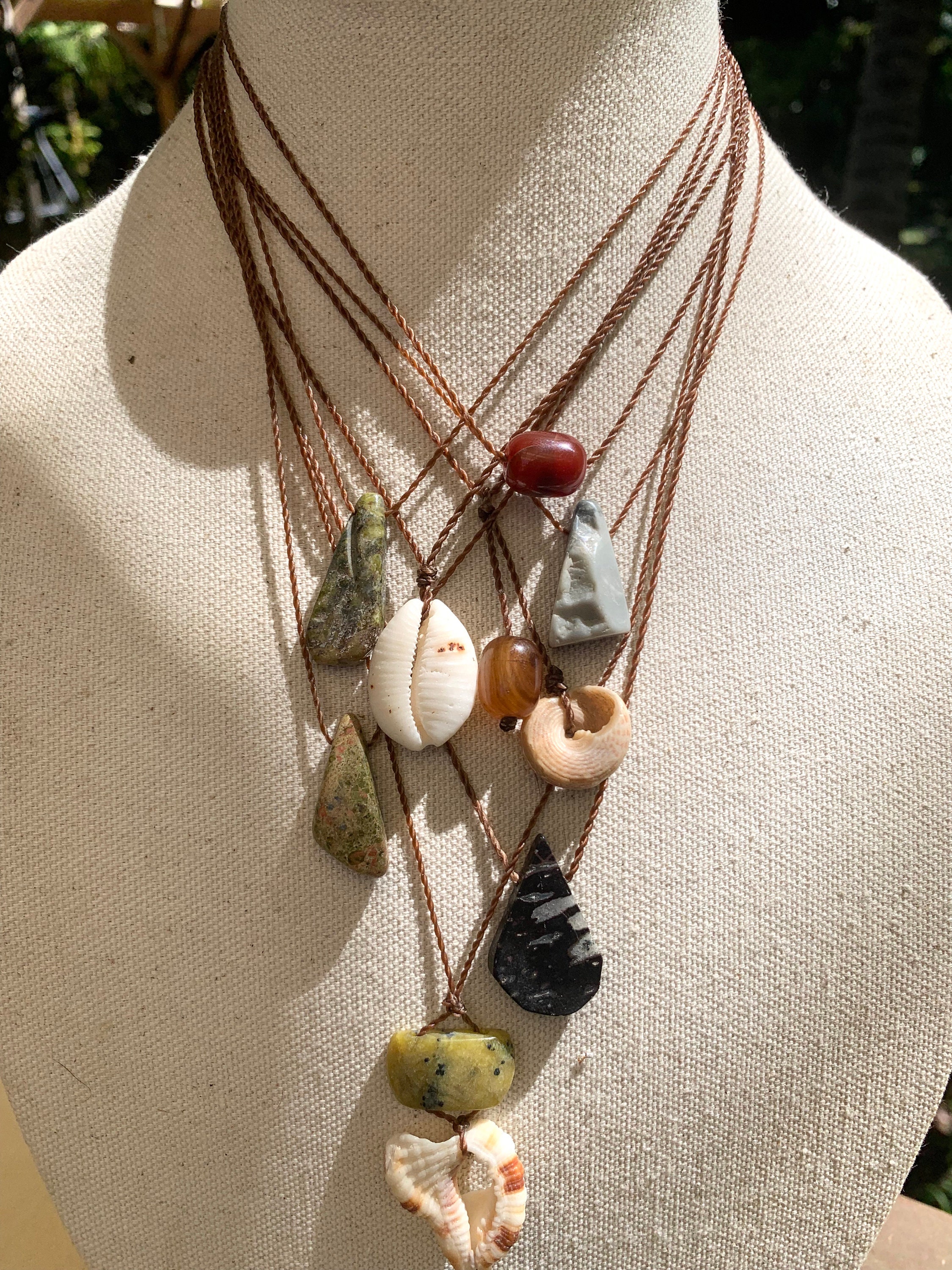 Twisted Rope Necklace Hawaiian Sea Shell Jewelry Serpentine - Etsy